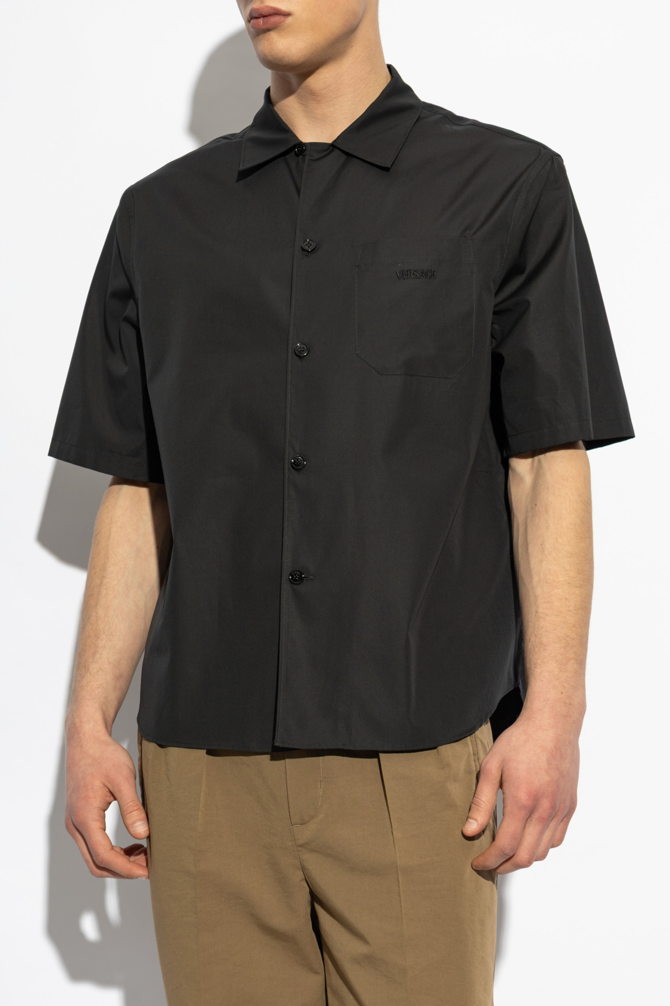 Black Shirt with logo Versace - Vitkac Italy Black Shirt with logo Versace - Vitkac Italy